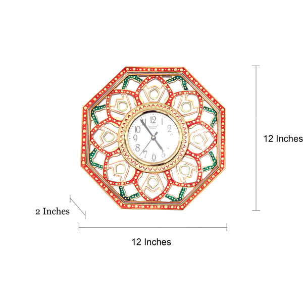 Marble Octagon-Shaped Clock For Home Office living Room - The Star ...