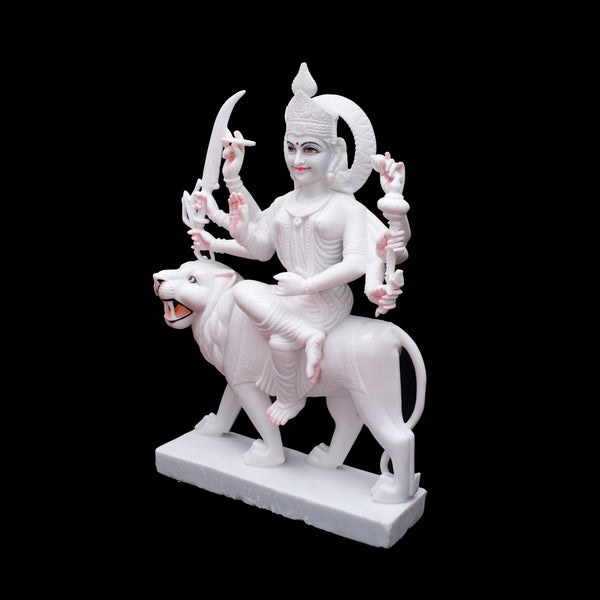 Marble Durga Mata Statue (Vietnam) - The Star Murti Museum
